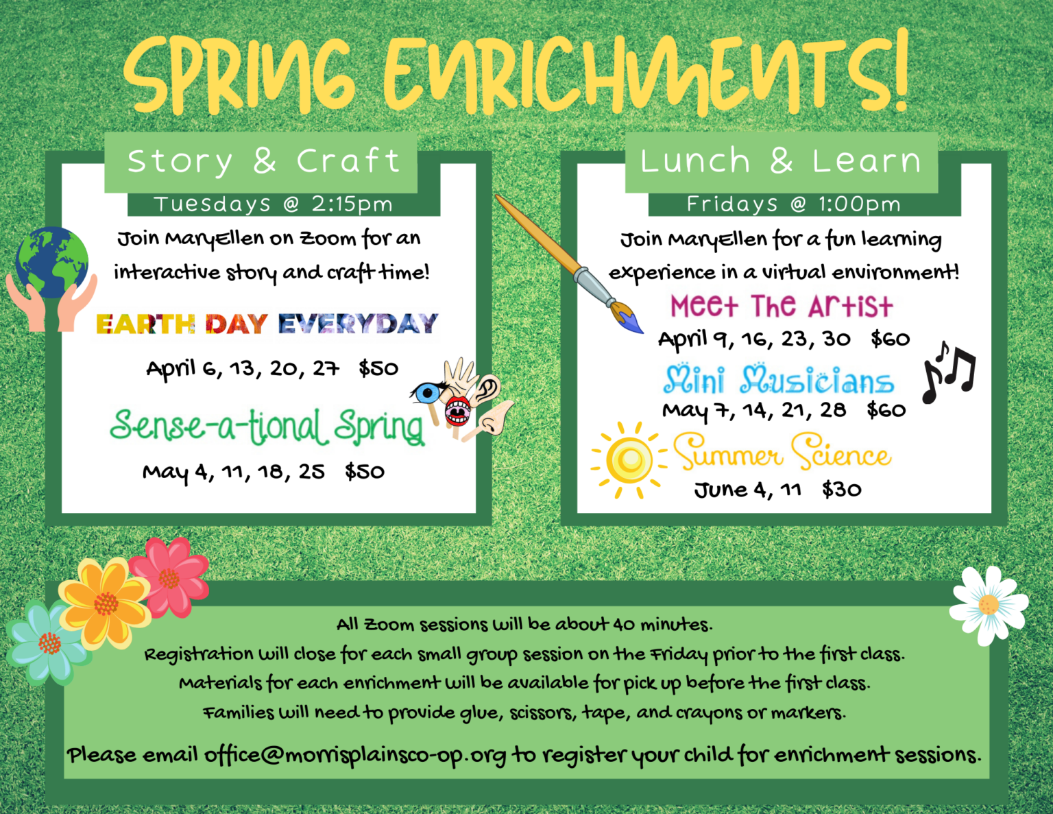 Spring Enrichments – Morris Plains Cooperative Play School